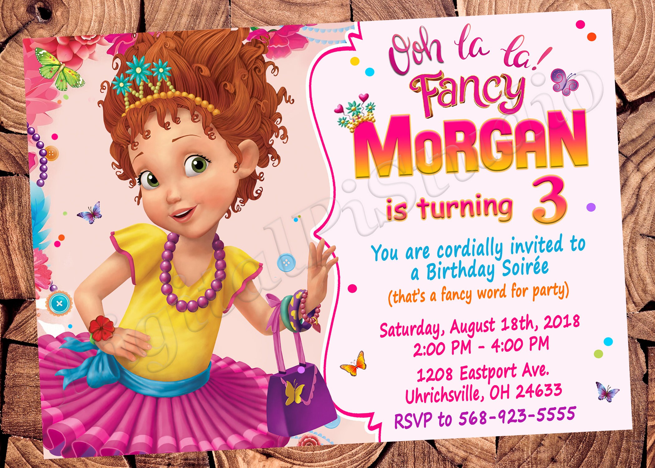 Fancy Nancy Invitation Fancy Nancy Birthday Invitation Fancy - Etsy