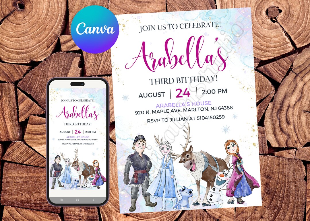 Frozen Invitation Frozen Birthday Invitation Frozen Party Frozen ...