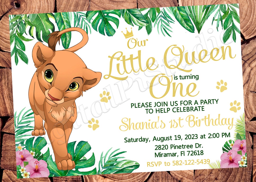 Lion King Invitation Lion King Birthday Invitation Lion King Party Lion ...