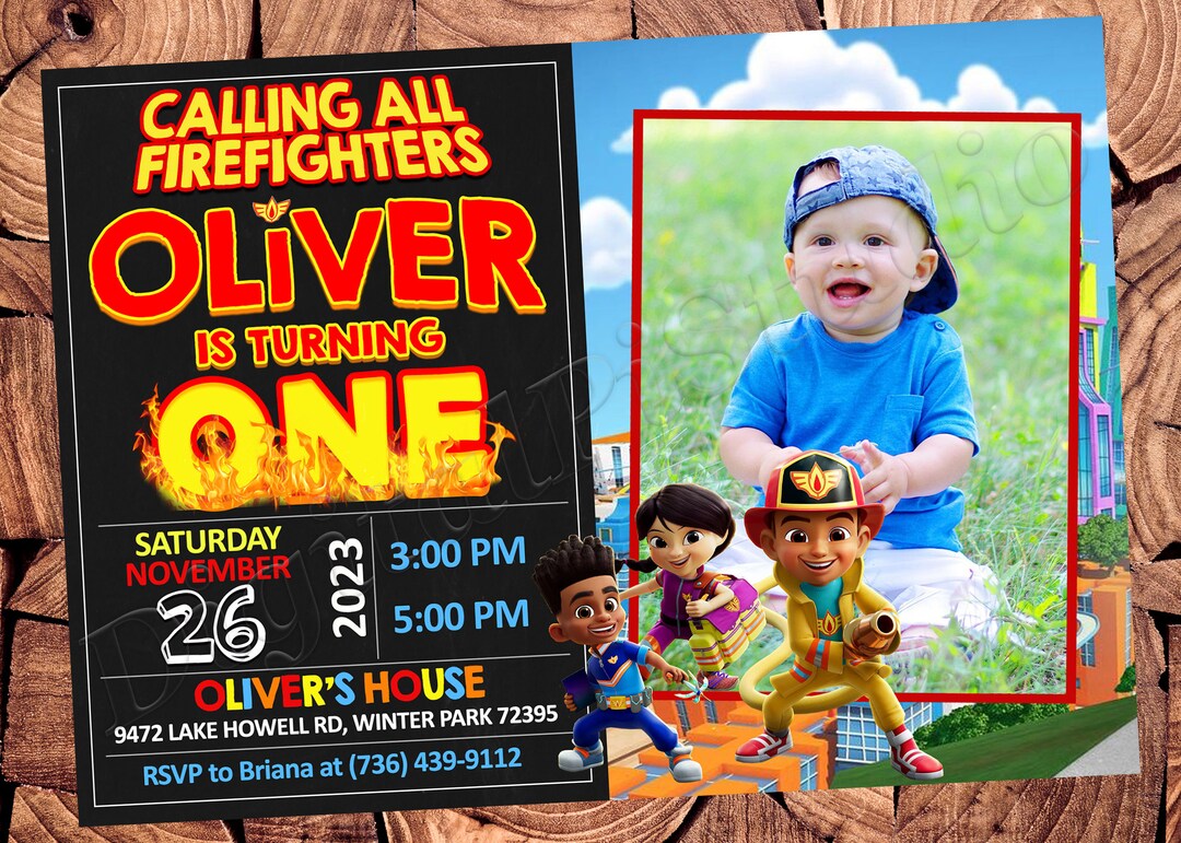 Firebuds Invitation Firebuds Birthday Firebuds Party Firebuds Invite ...