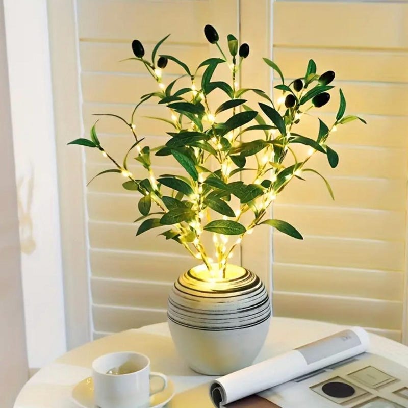 Lighted Branches in Vase - Etsy