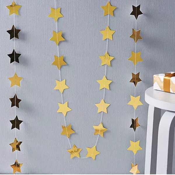 Gold Star Garland - Etsy