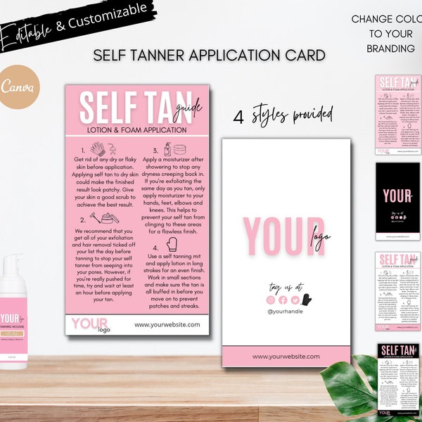 Spray Tan Artist Product Label Template Editable Tanning Mousse Label ...