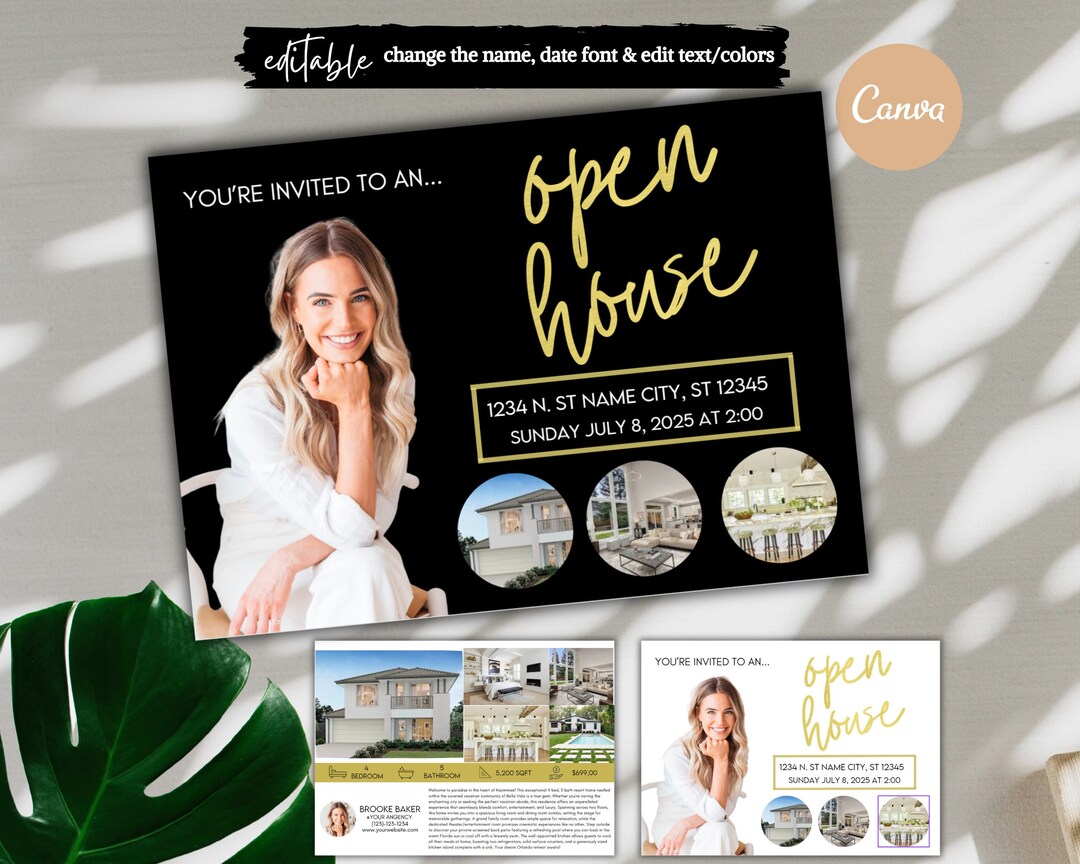 Realtor Open House, Real Estate Marketing, Real Estate Postcard,realtor ...