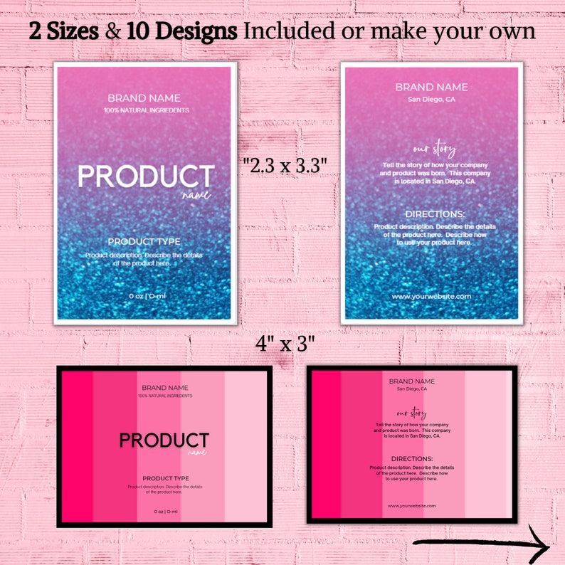 Editable Stand up Pouch Label, DIY Doypack, Yoni Label, Tea Label ...