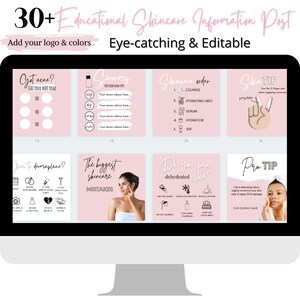 200 Esthetician Templates Bundle | Social Media Idea Guide for ...