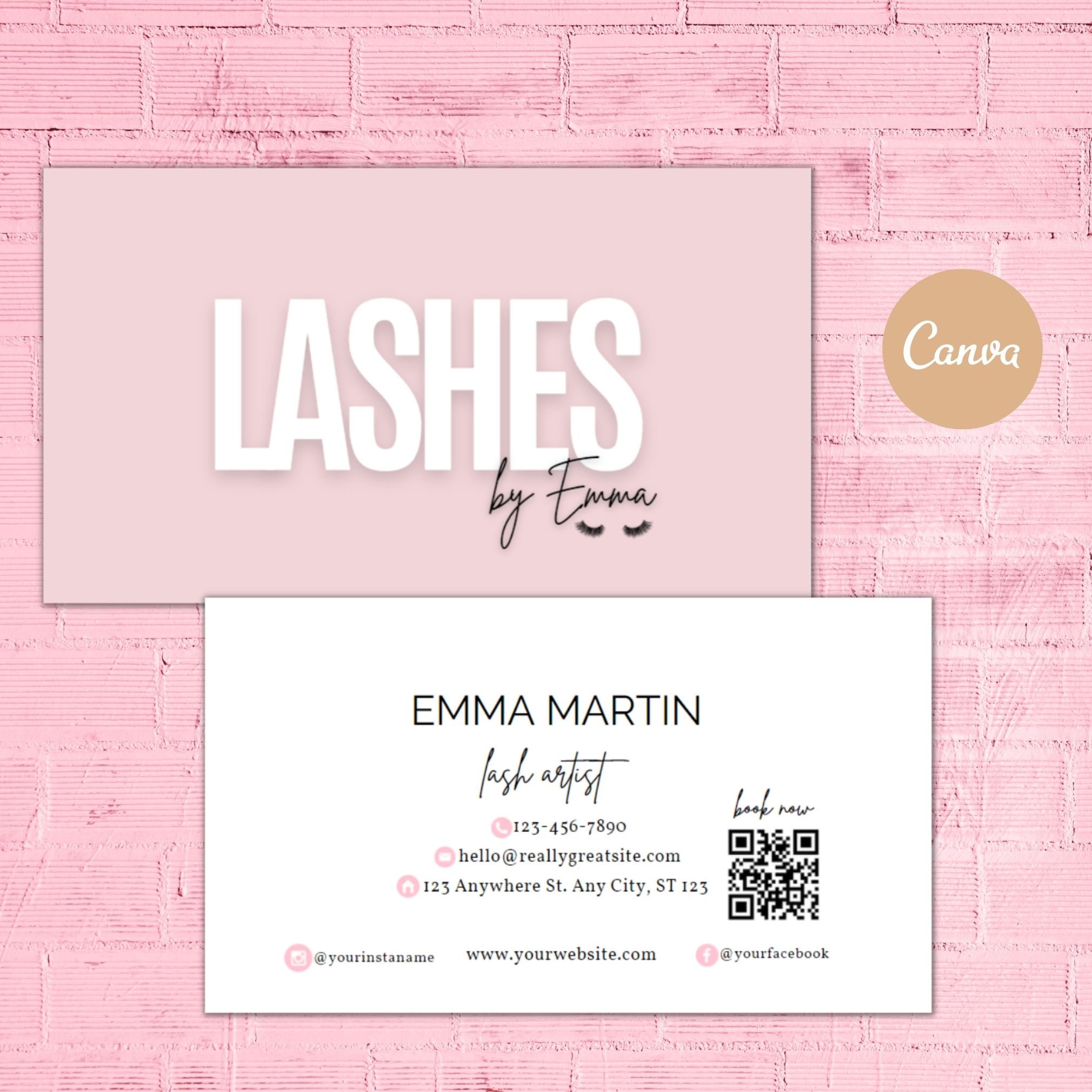 DIY Business Card, Business Card, Lash Business Card, Lash Technician ...