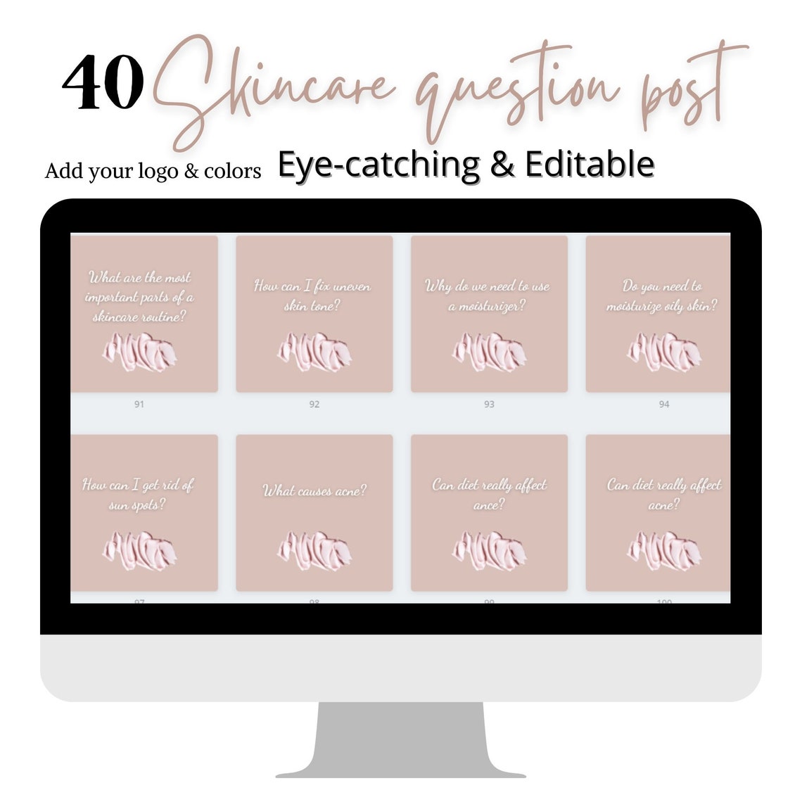 200 Esthetician Templates Bundle Social Media Idea Guide for - Etsy