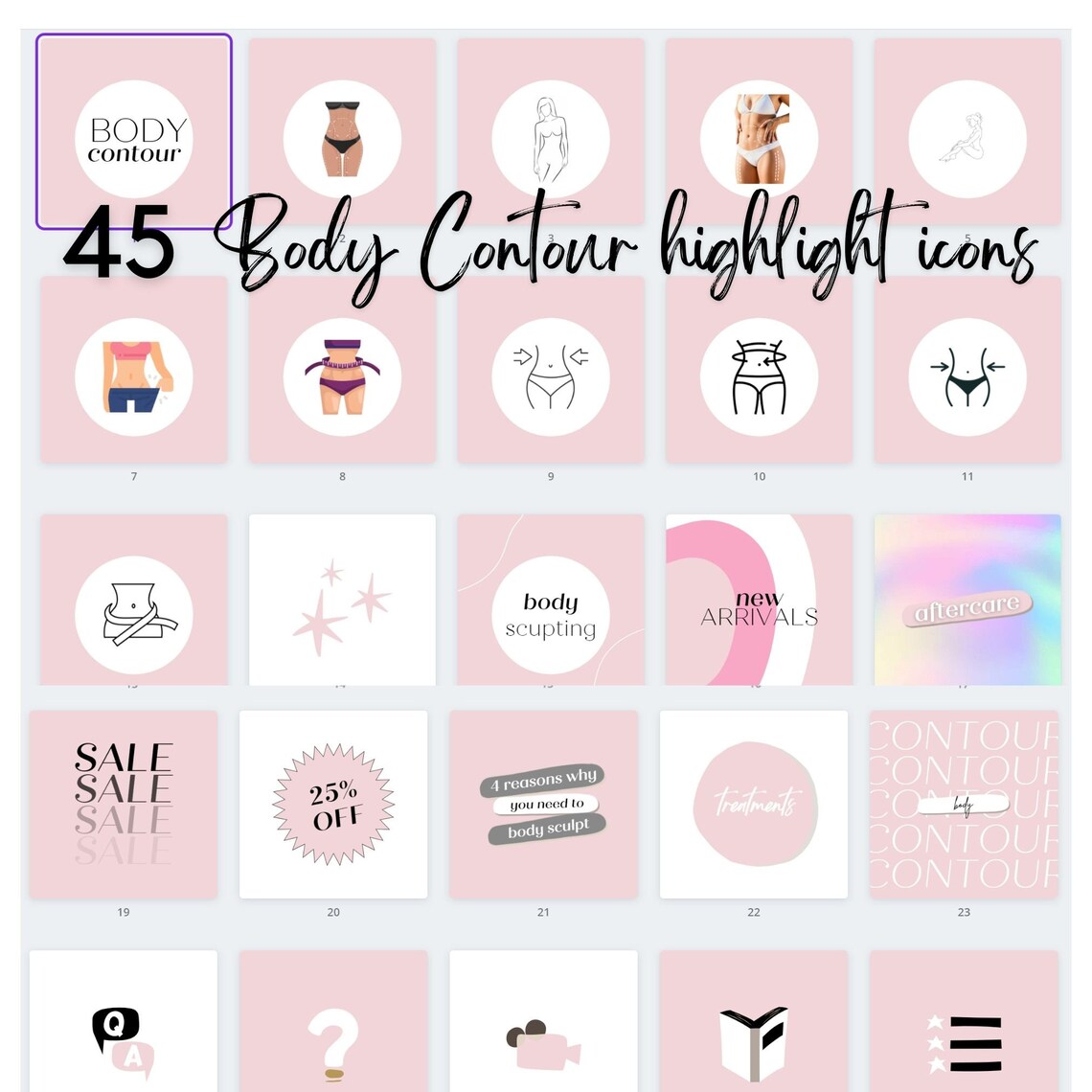 Body Sculpting Social Media Template, Editable Body Contouring Template ...