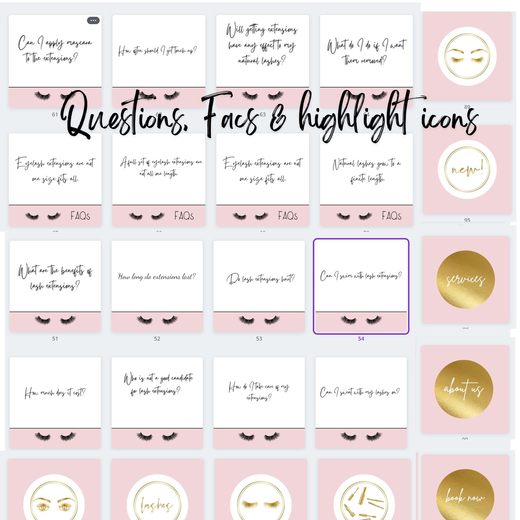 100 Lash Tech Instagram Posts, Lash Artist, Lash Social Media Posts ...