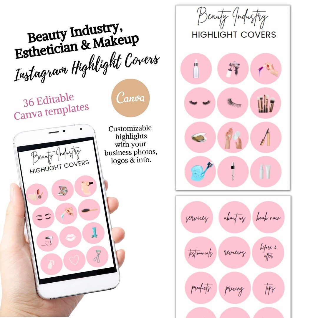 36 Beauty Social Media Icons | Instagram Highlight Cover Icons ...