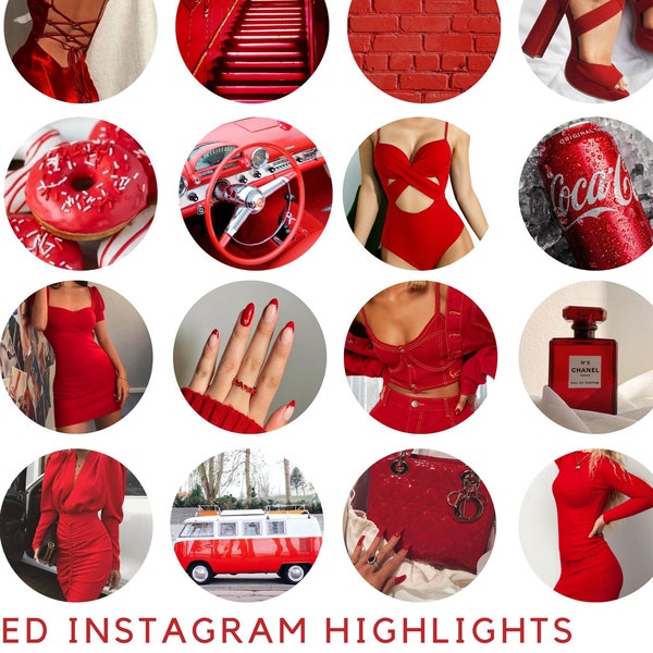 Red Instagram Highlights - Etsy