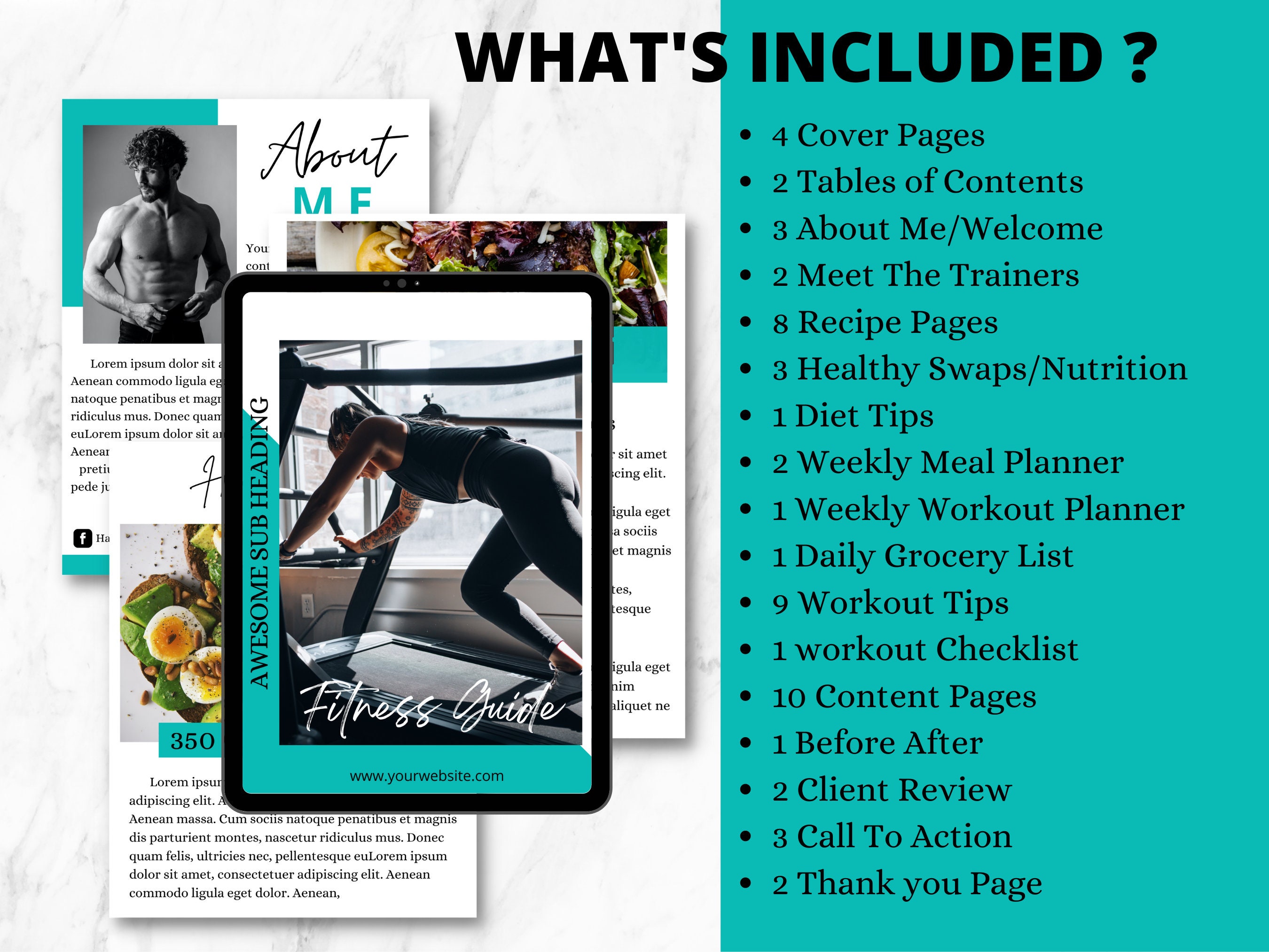 Fitness Coach Template Canva Fitness Ebook Template - Etsy
