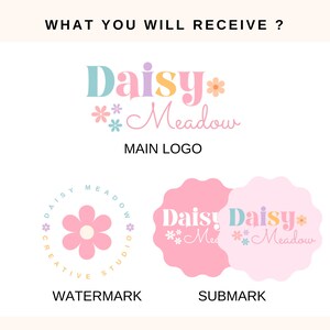 Daisy Logo Template Canva, Editable Logo Design, Bright Logo Template ...