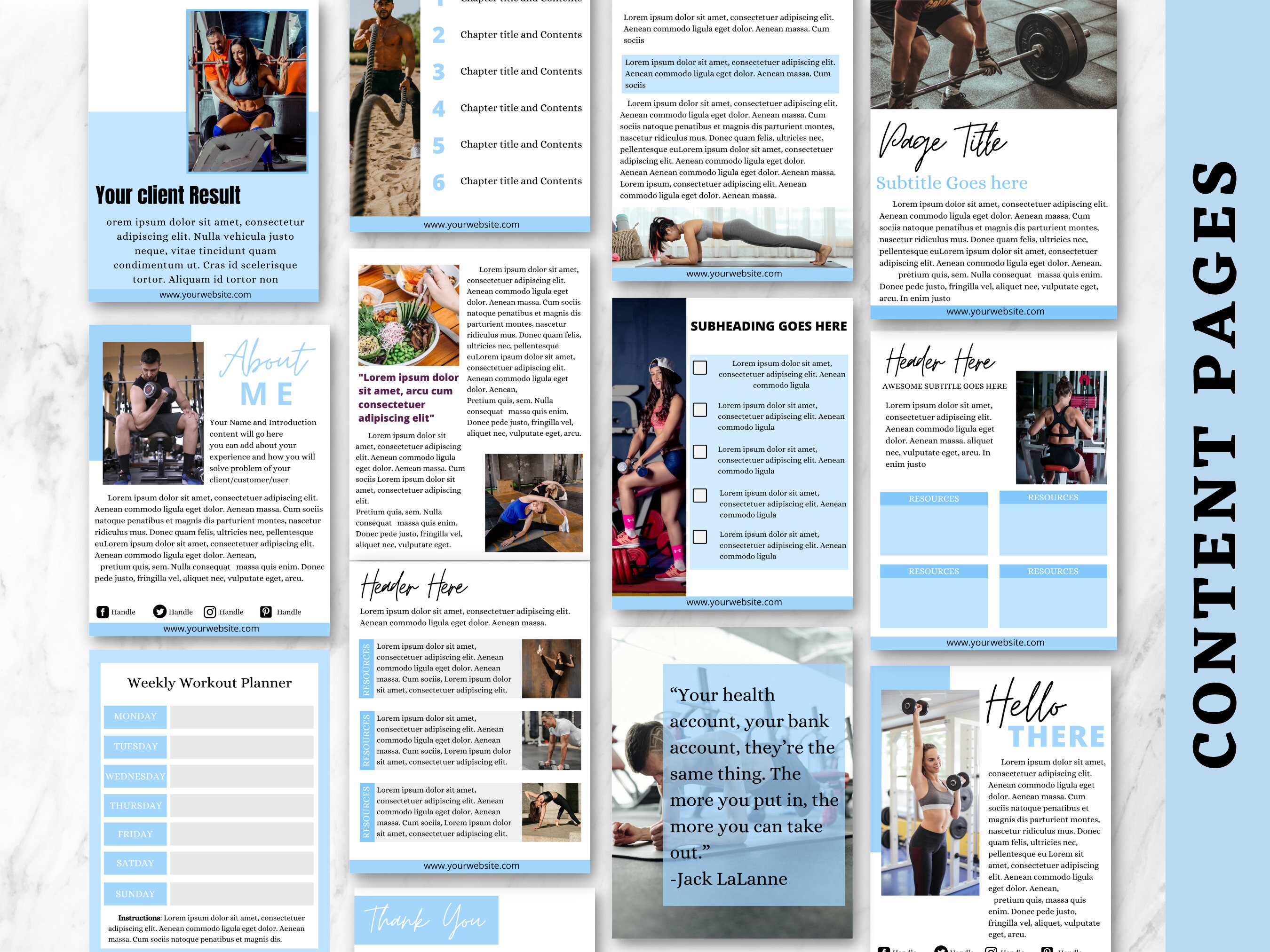 Fitness Ebook Template Canva Nutrition Ebook Template - Etsy