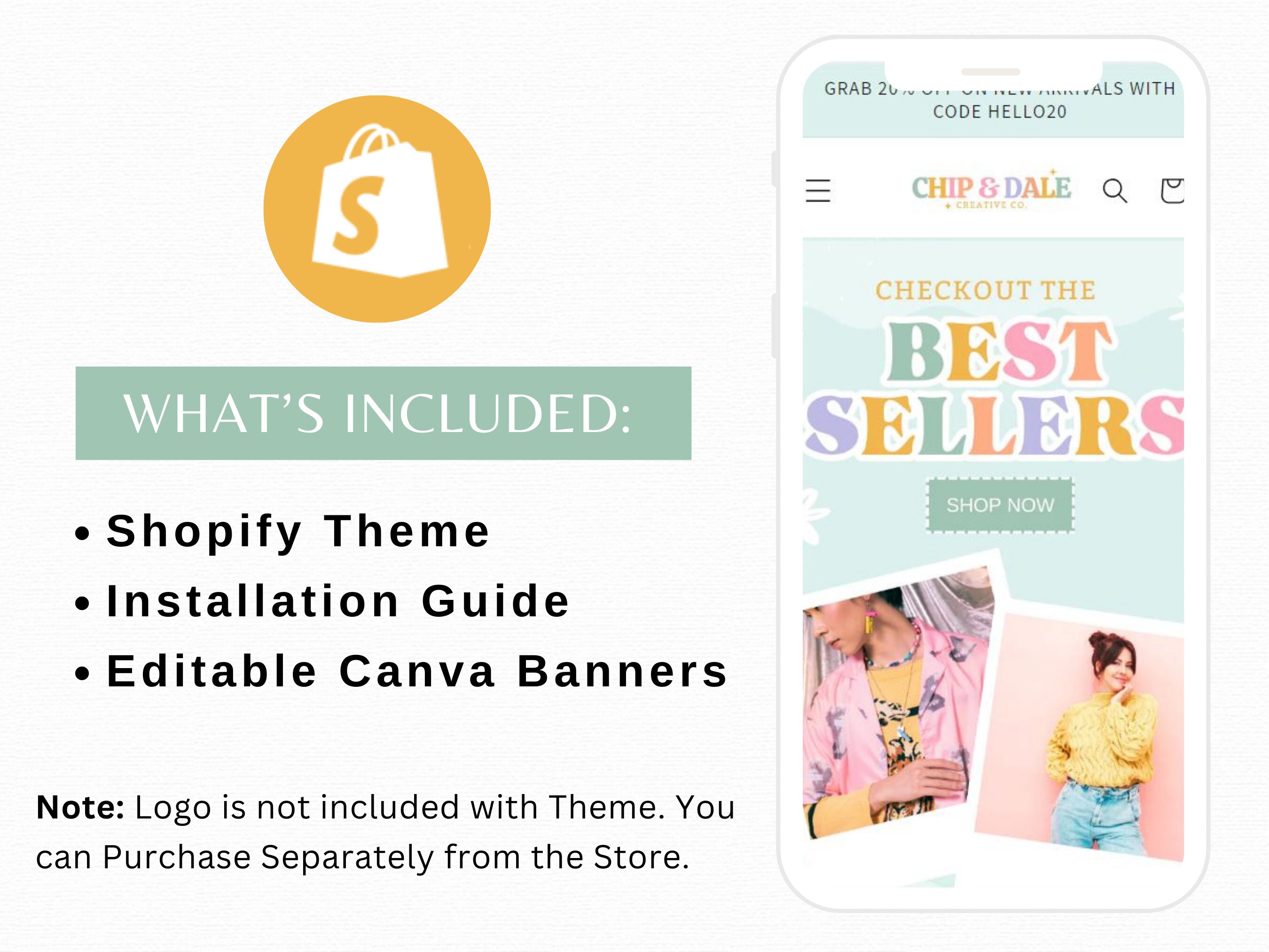 Pastel Shopify Theme, Customizable Shopify Banners Canva, Colorful ...