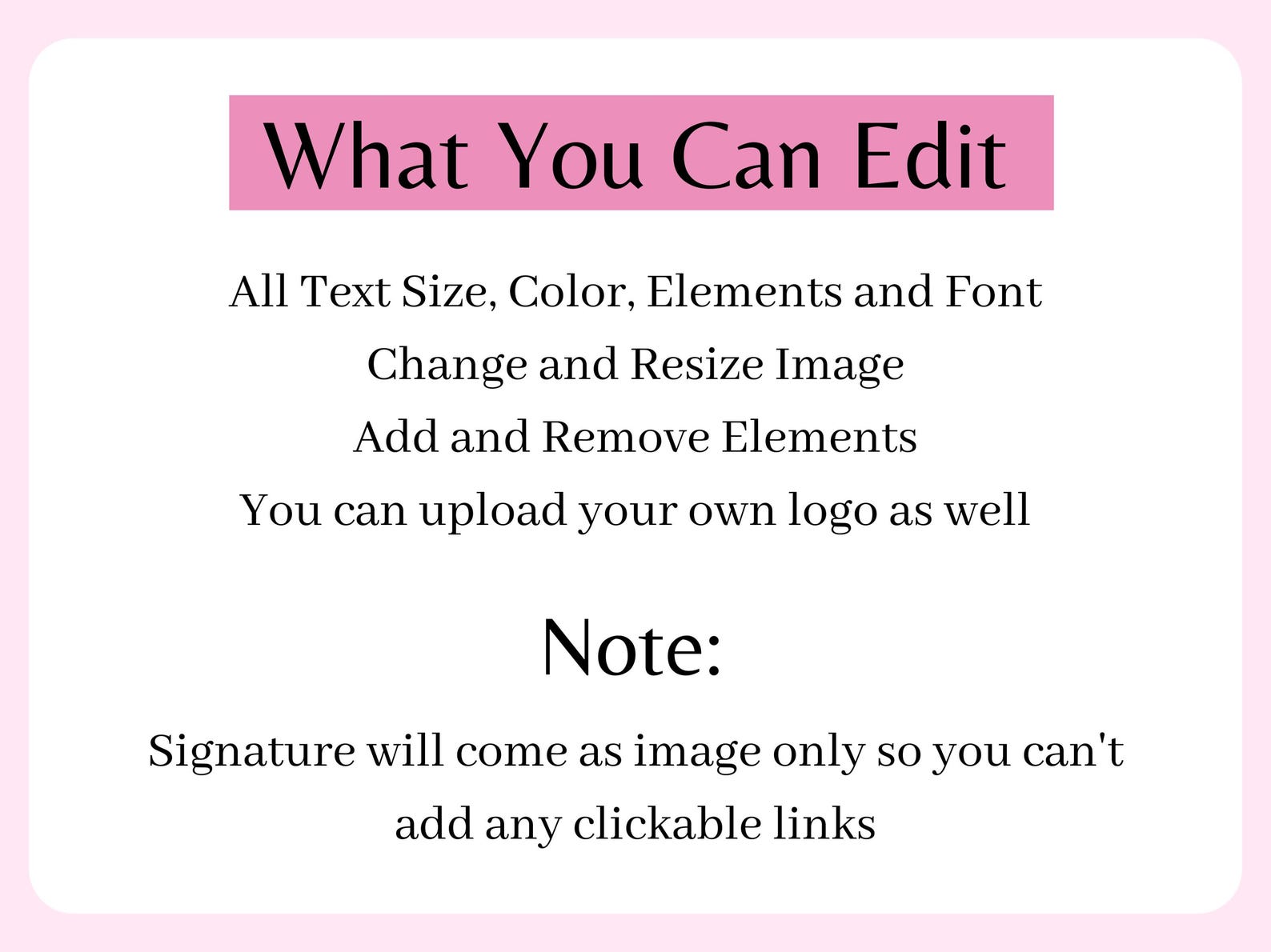 Colorful Email Signature Template Canva, Pink Feminine Customizable E ...