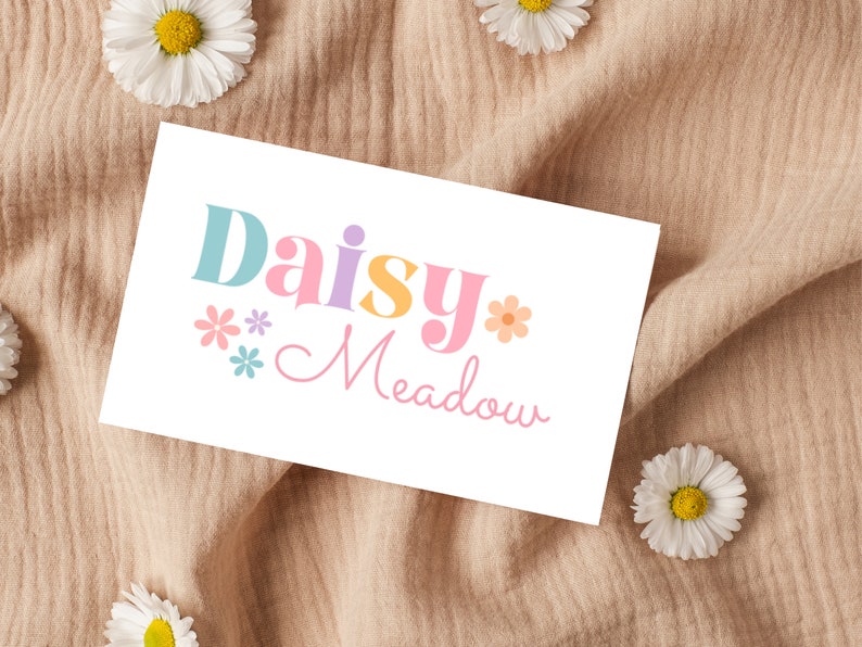 Daisy Logo Template Canva, Editable Logo Design, Bright Logo Template ...