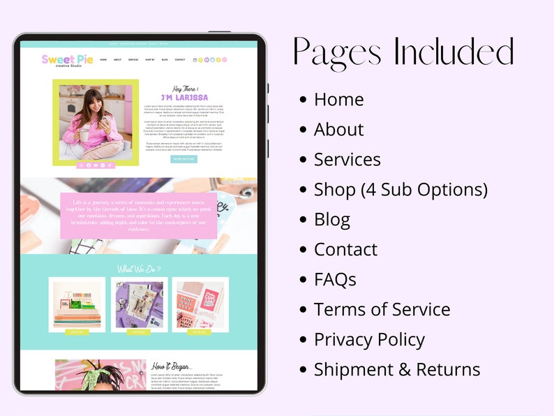 Wix Website Template, Colorful Wix Website Theme, Creative Wix Website ...