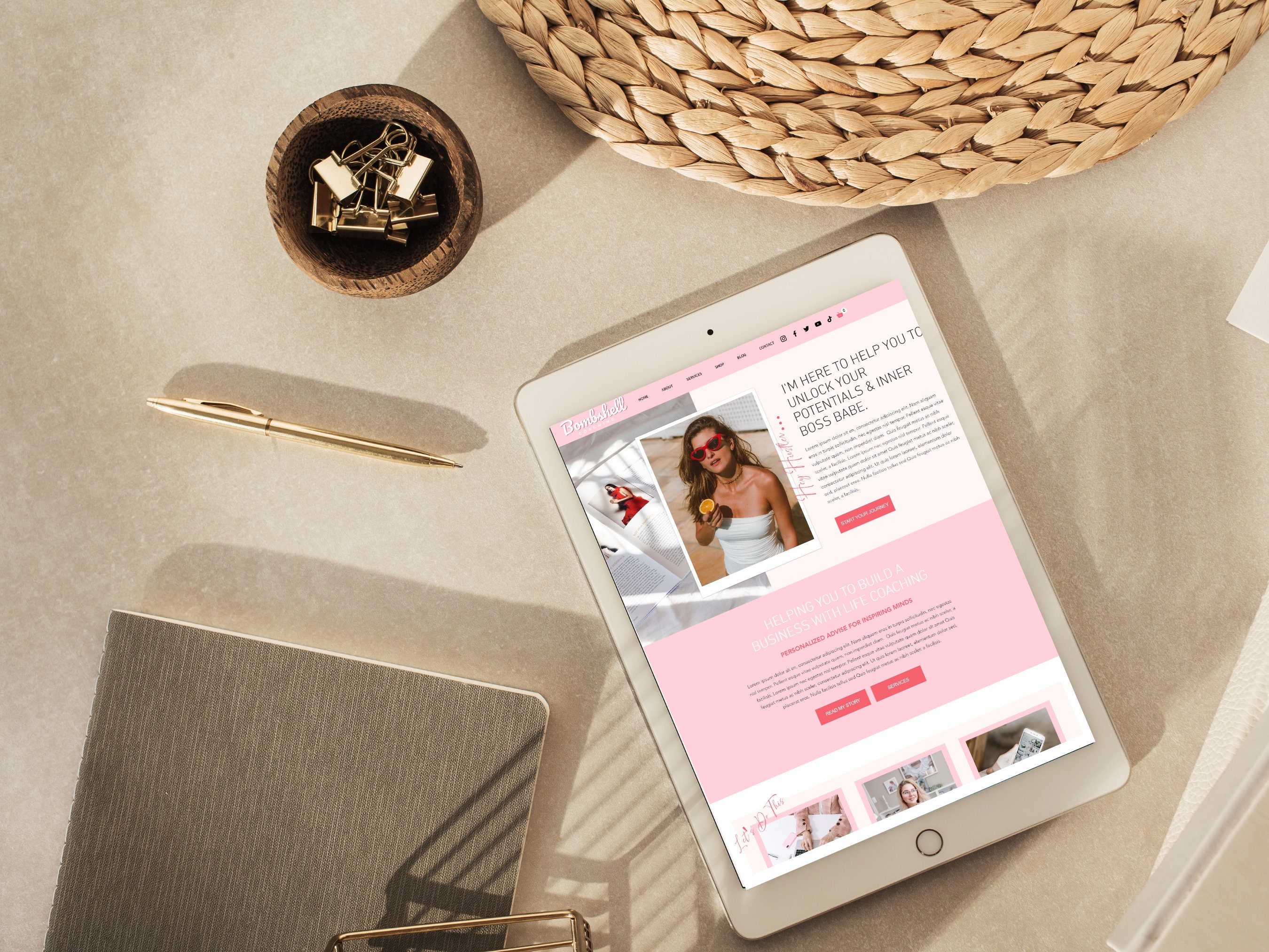 Wix Website Template, Wix Social Media Manager Theme, Coaching Website ...