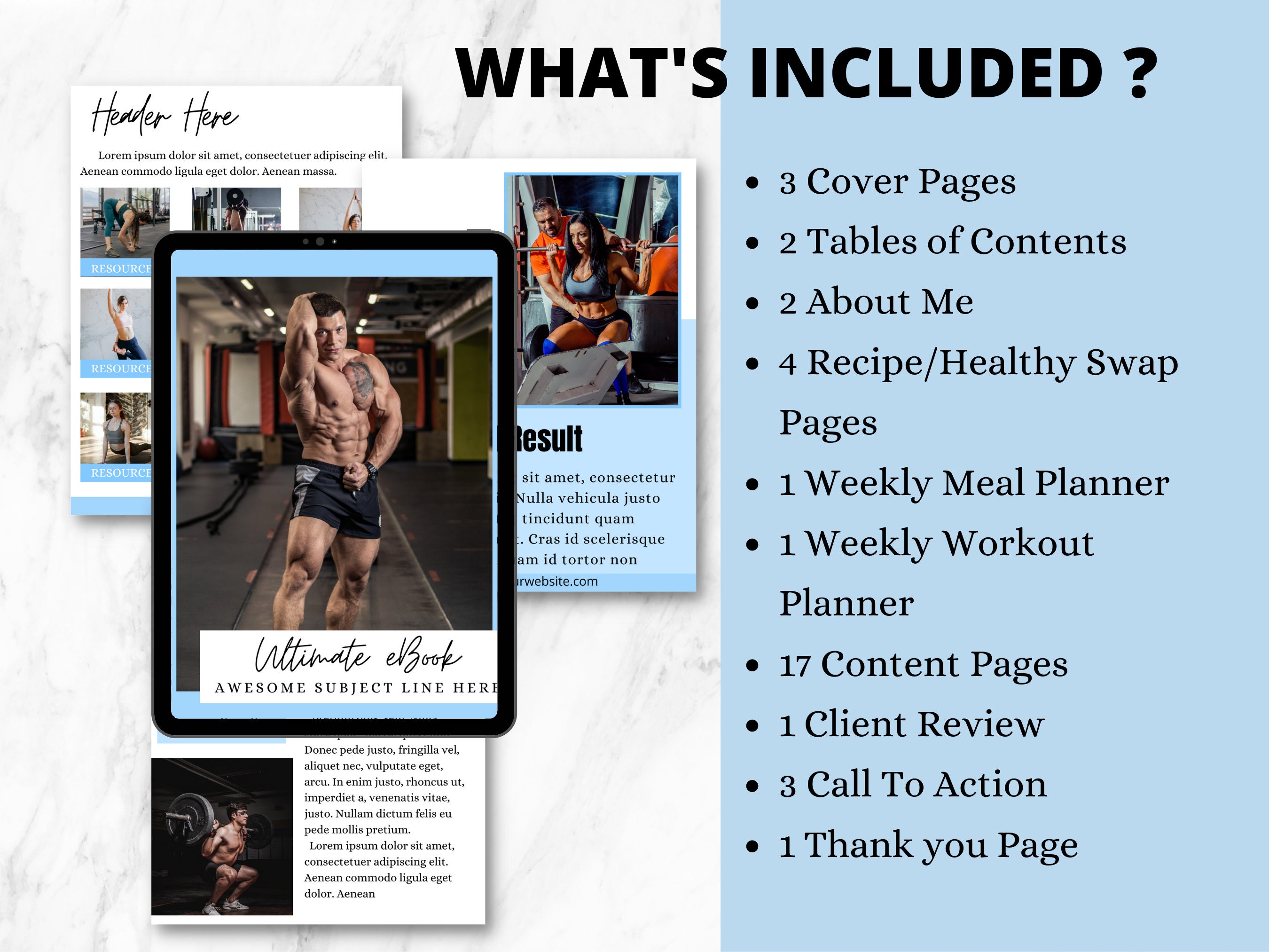 Fitness Ebook Template Canva Nutrition Ebook Template - Etsy