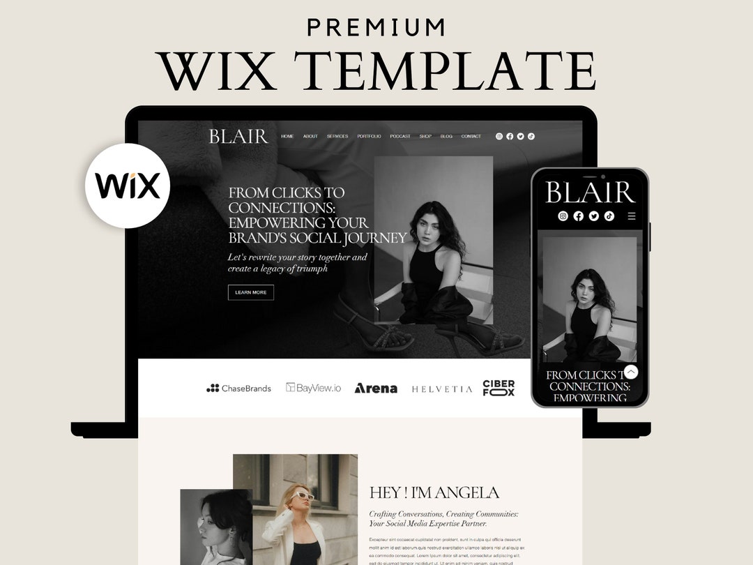 Creative Coaching Wix Website Template: Luxury Dark Wix Template for ...