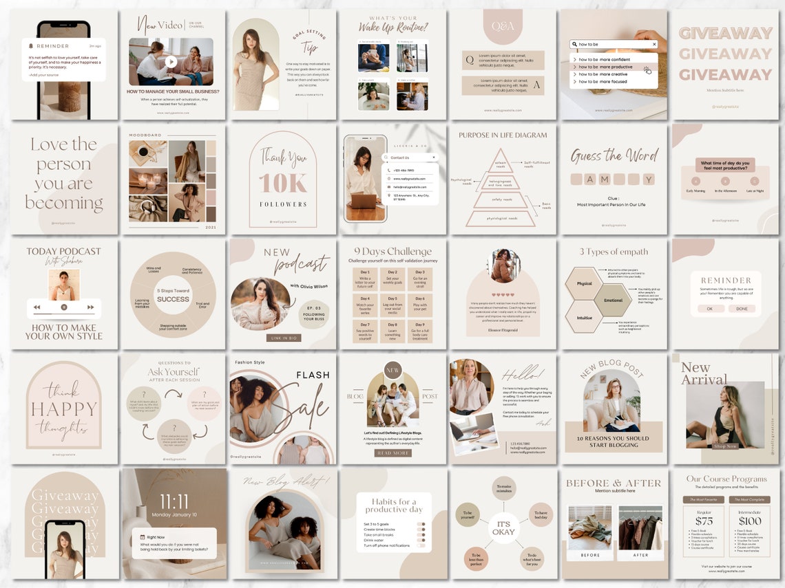 Buy Coaching Instagram Post Template, Course Creator Template, Coach ...