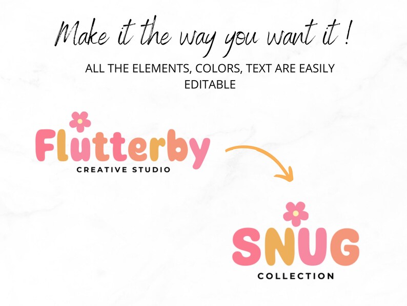 Bright Logo Template Canva, Editable Pink Logo Design, Colorful Logo ...