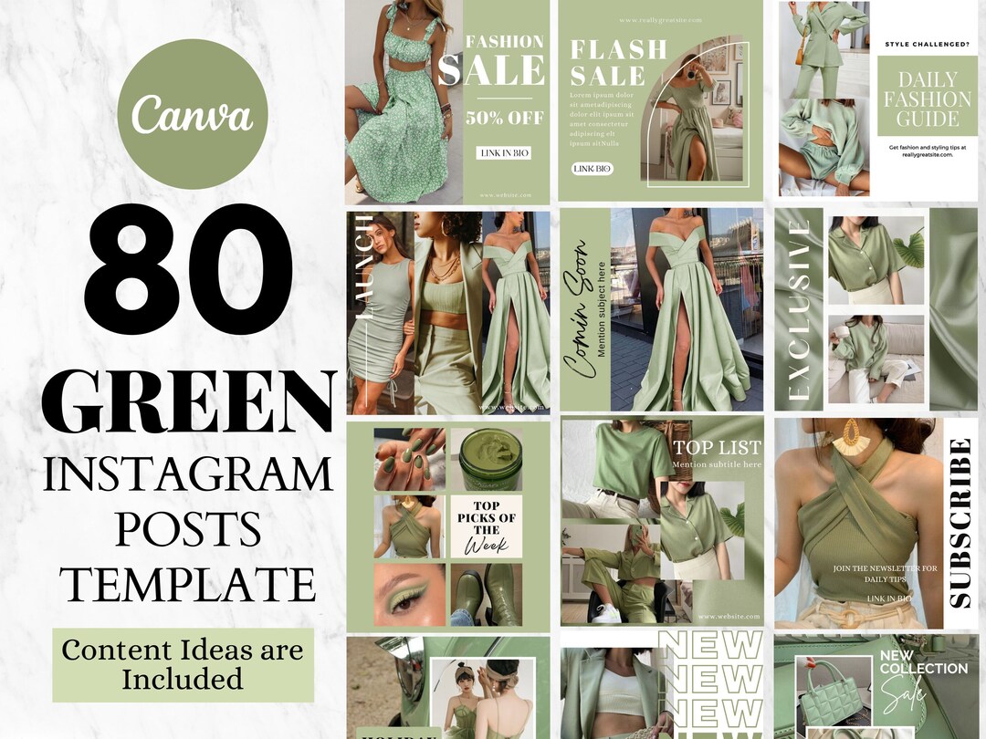 Instagram Post Templates Canva Sage Green Instagram Post - Etsy Canada