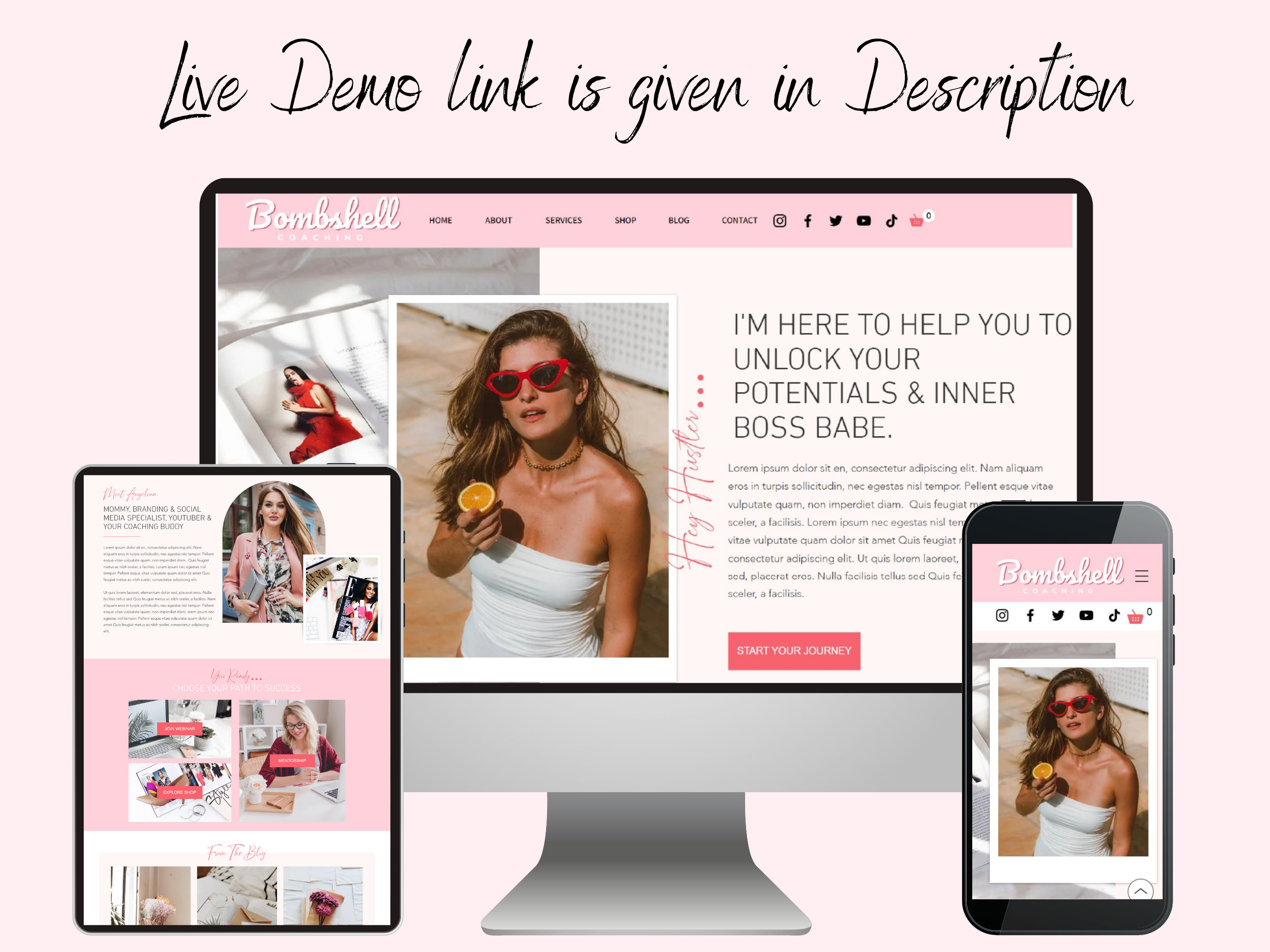 Wix Website Template, Wix Social Media Manager Theme, Coaching Website ...