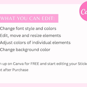 Pink Packaging Sticker Template Canva, Editable Sticker Designs, Cute ...