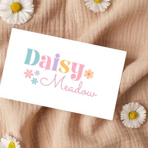 Daisy Logo Template Canva, Editable Logo Design, Bright Logo Template ...
