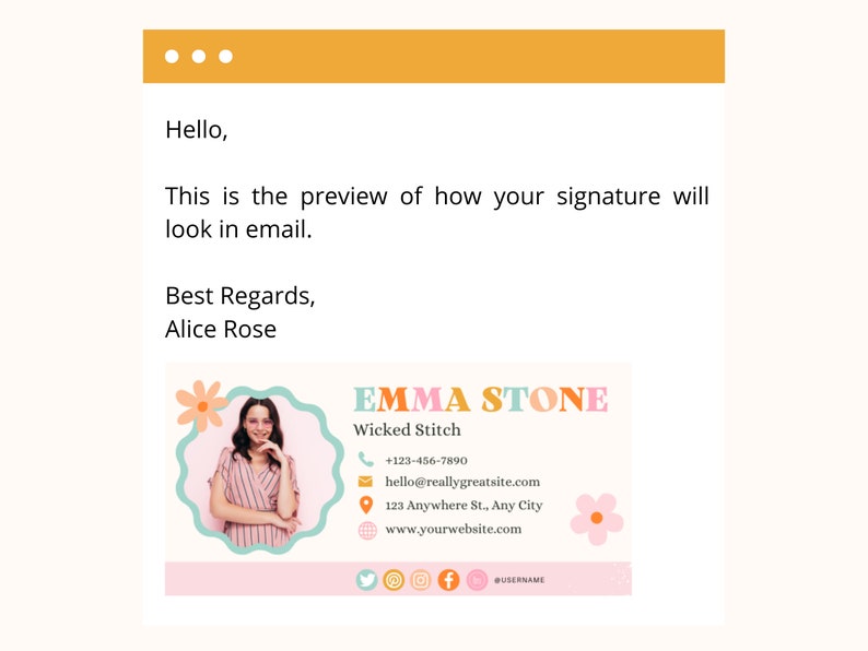 Groovy Email Signature Template Canva, Bright Customizable Business ...