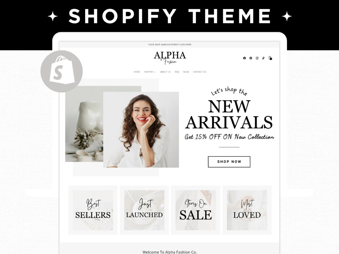 Luxury Shopify Theme, Minimalist Elegant Shopify Website Template ...