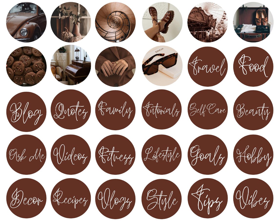 100 Brown Instagram Highlight Covers, Aesthetic Instagram Story ...
