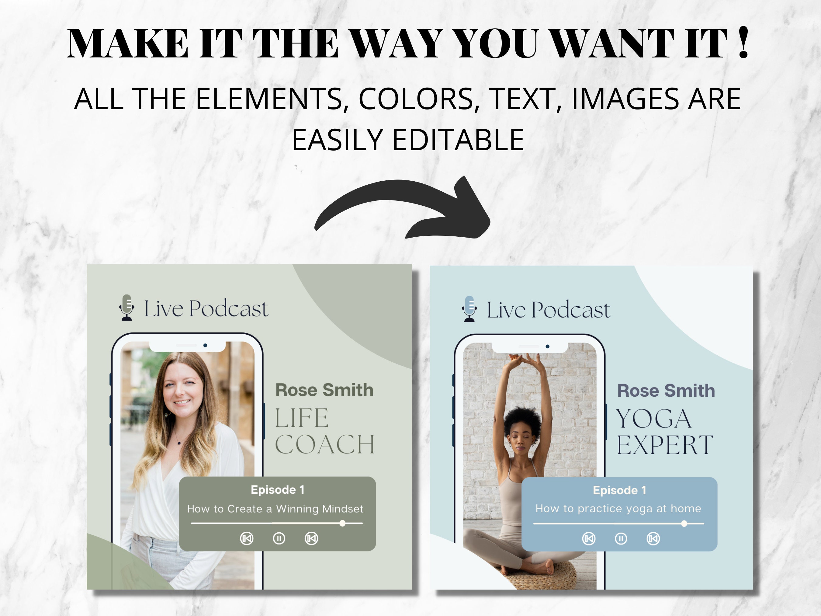 Coaching Instagram Post Template Canva Course Creator Social - Etsy