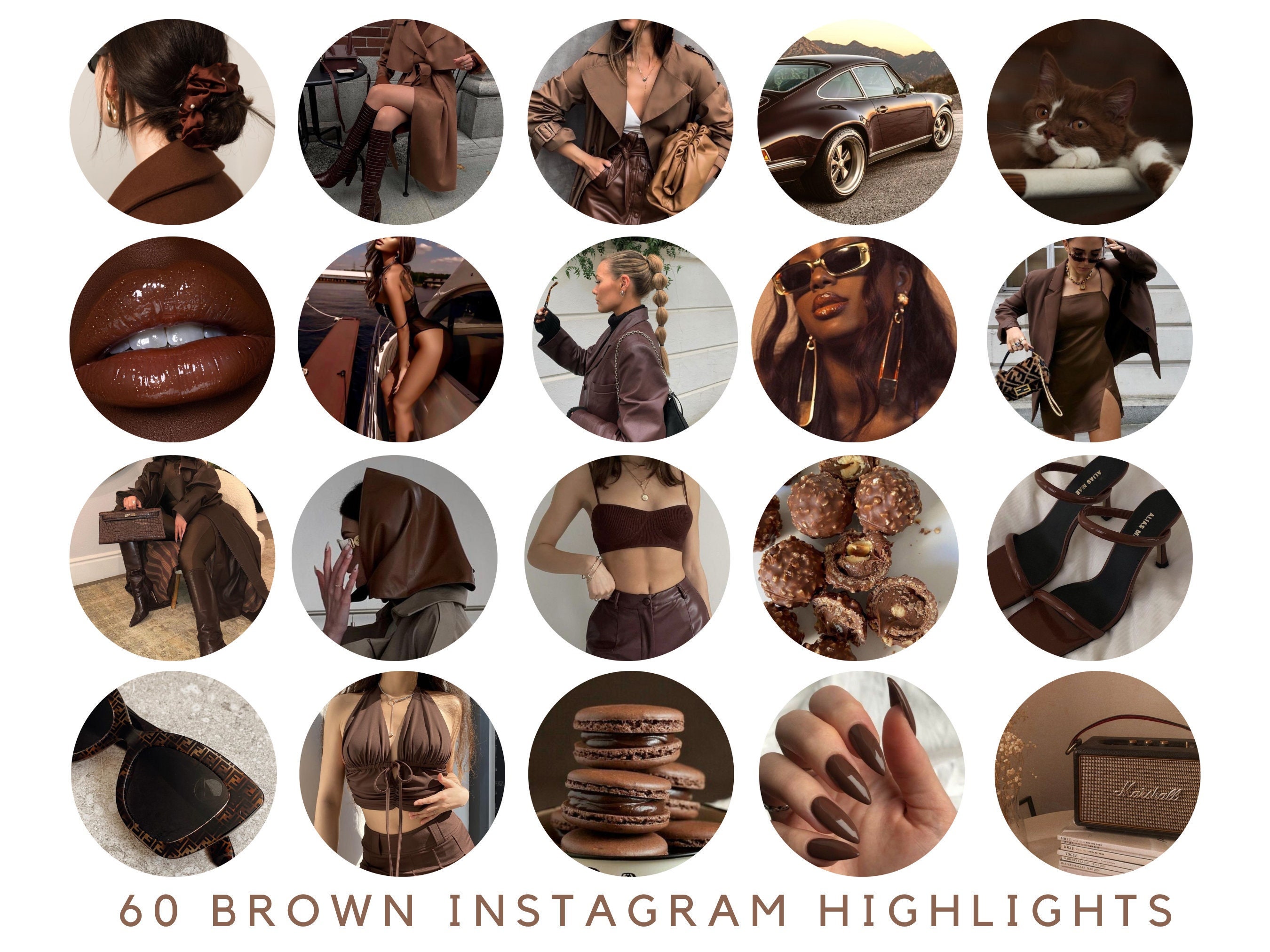 Brown Instagram Highlight Covers, Aesthetic Covers for Instagram ...