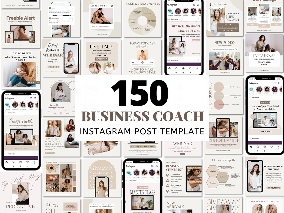 Buy Coaching Instagram Post Template, Course Creator Template, Coach ...