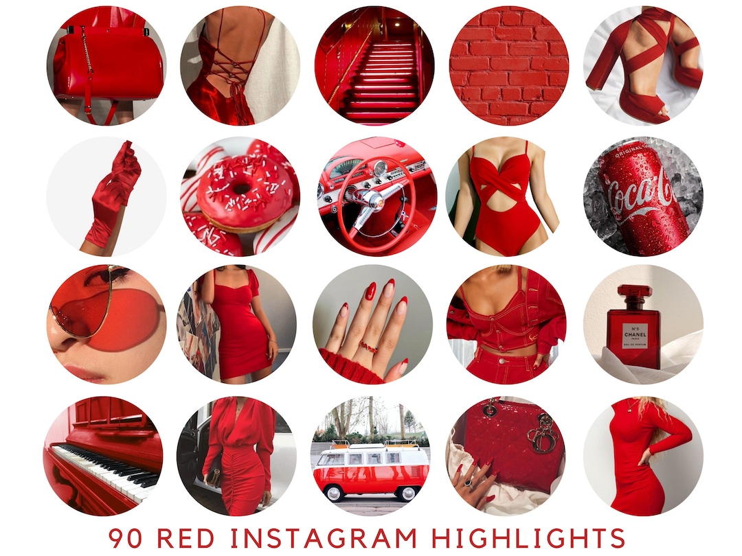 90 Red Instagram Highlight Covers, Instagram Story Highlights ...