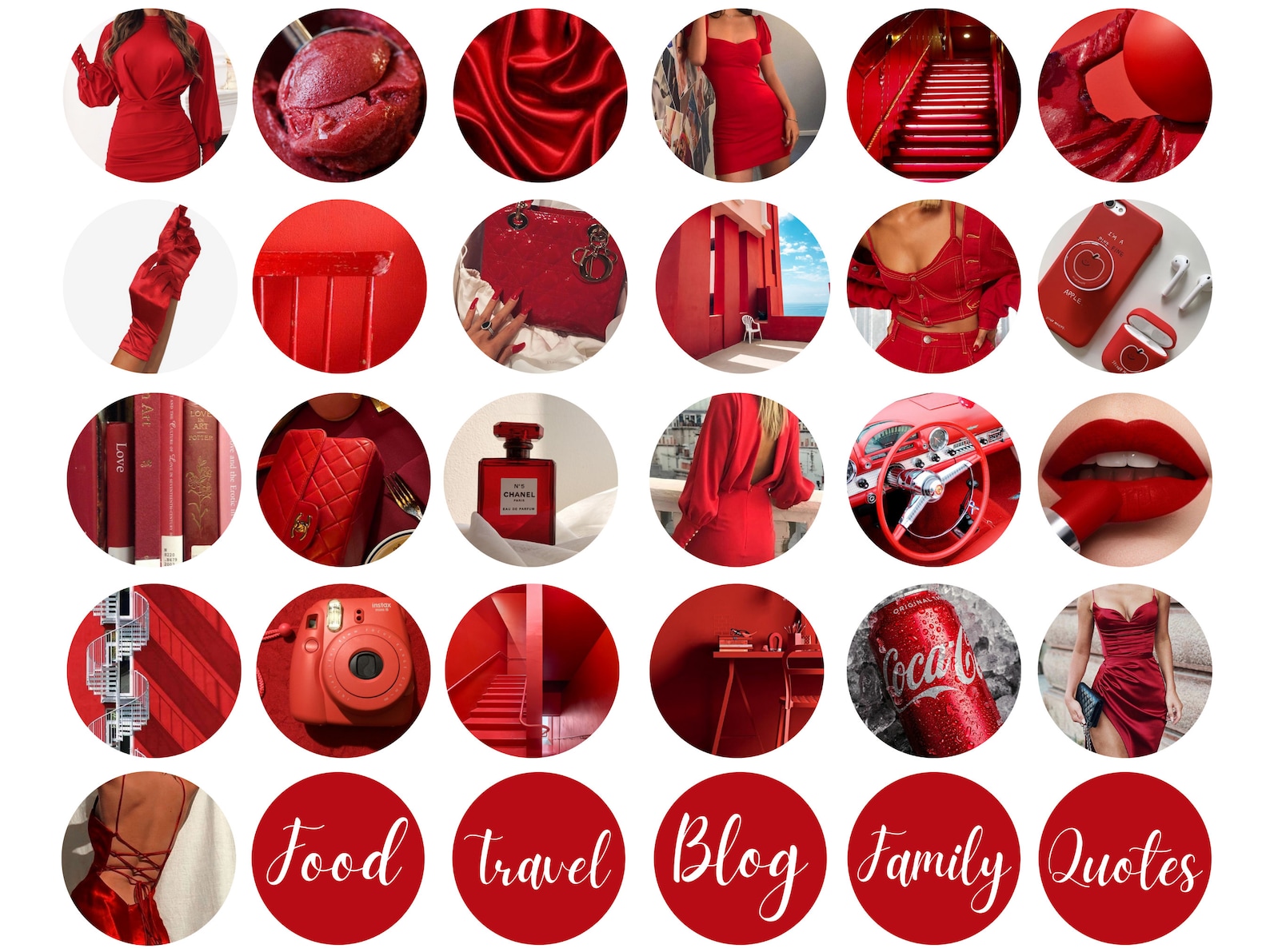 90 Red Instagram Highlight Covers, Instagram Story Highlights ...