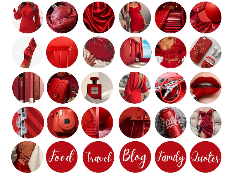 90 Red Instagram Highlight Covers, Instagram Story Highlights ...