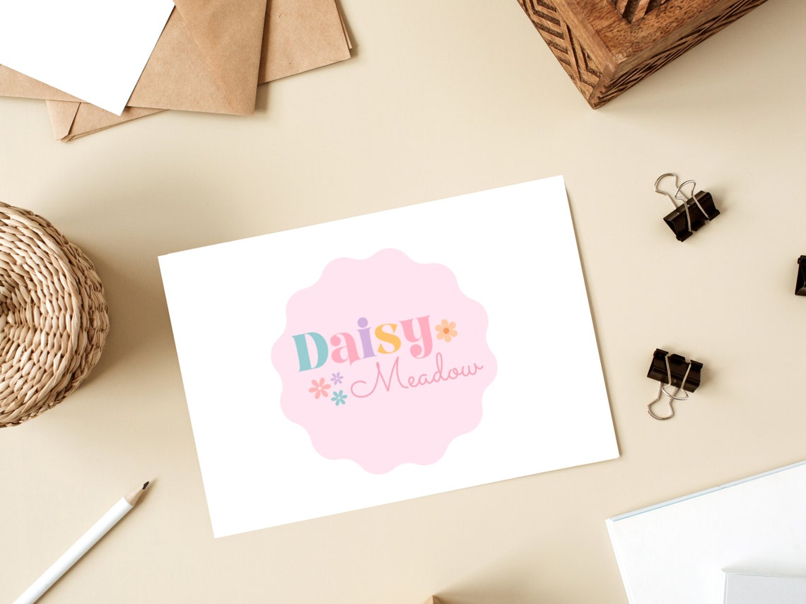 Daisy Logo Template Canva Editable Logo Design Bright Logo - Etsy