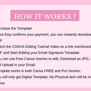 Colorful Email Signature Template Canva, Pink Feminine Customizable E ...