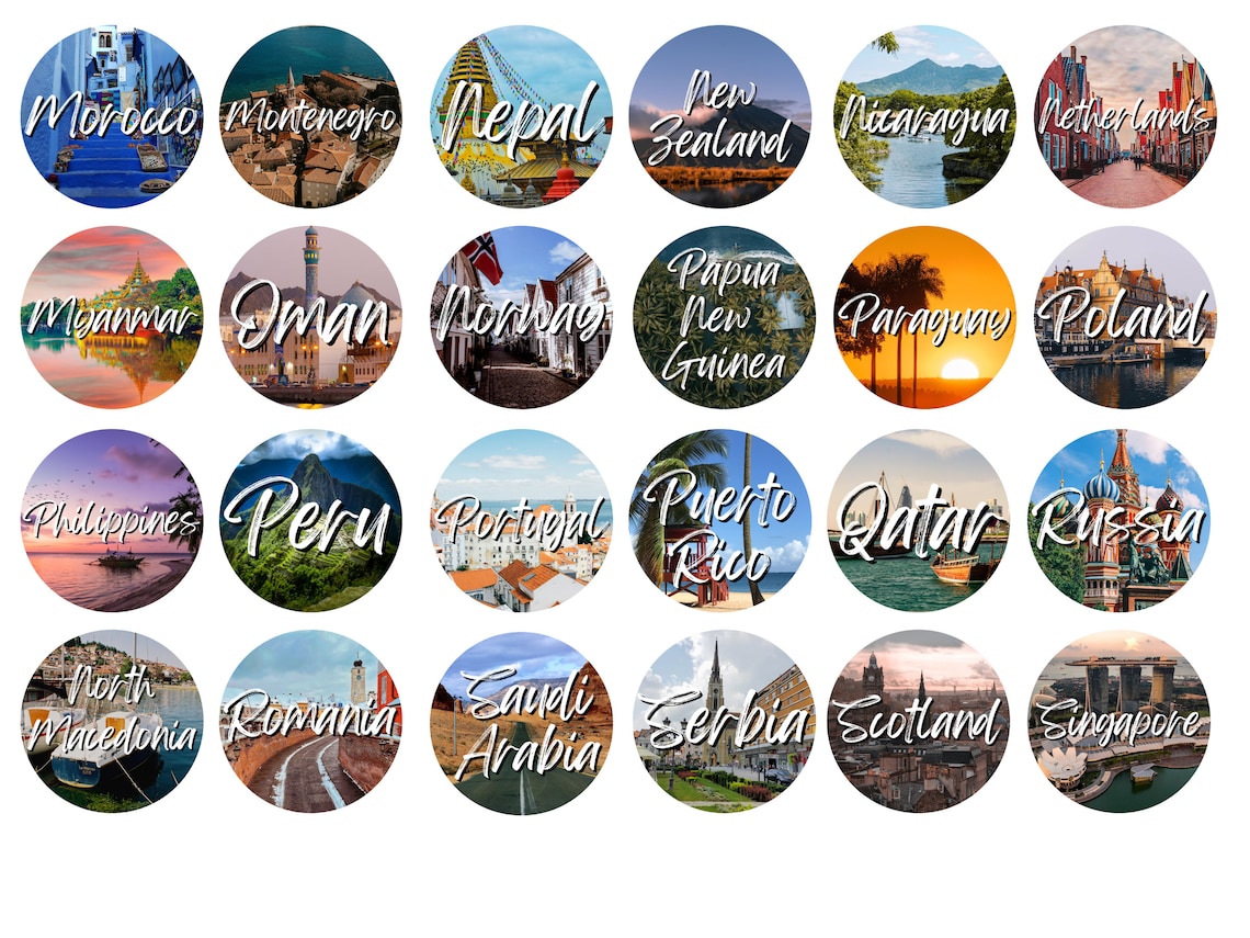 135 Country Instagram Story Highlight Covers Travel Story - Etsy