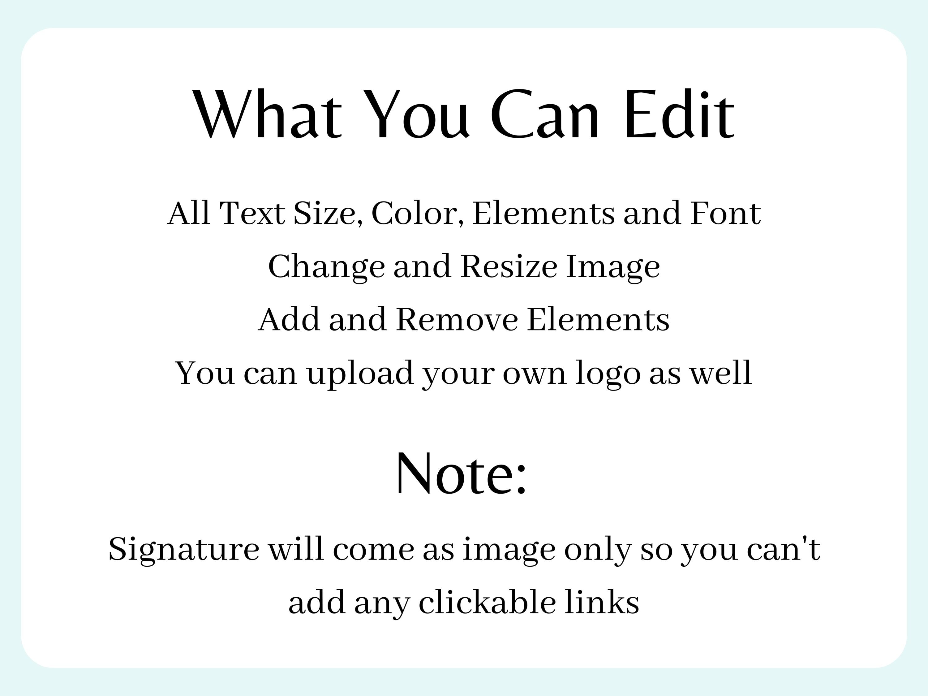 Pastel Email Signature Template Canva, Editable Cute Small Business ...