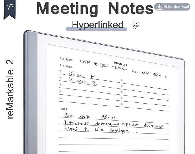 Remarkable Meeting Notebook - Etsy