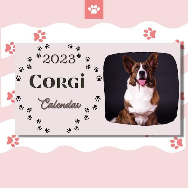 2023 Corgi Calendar - Etsy