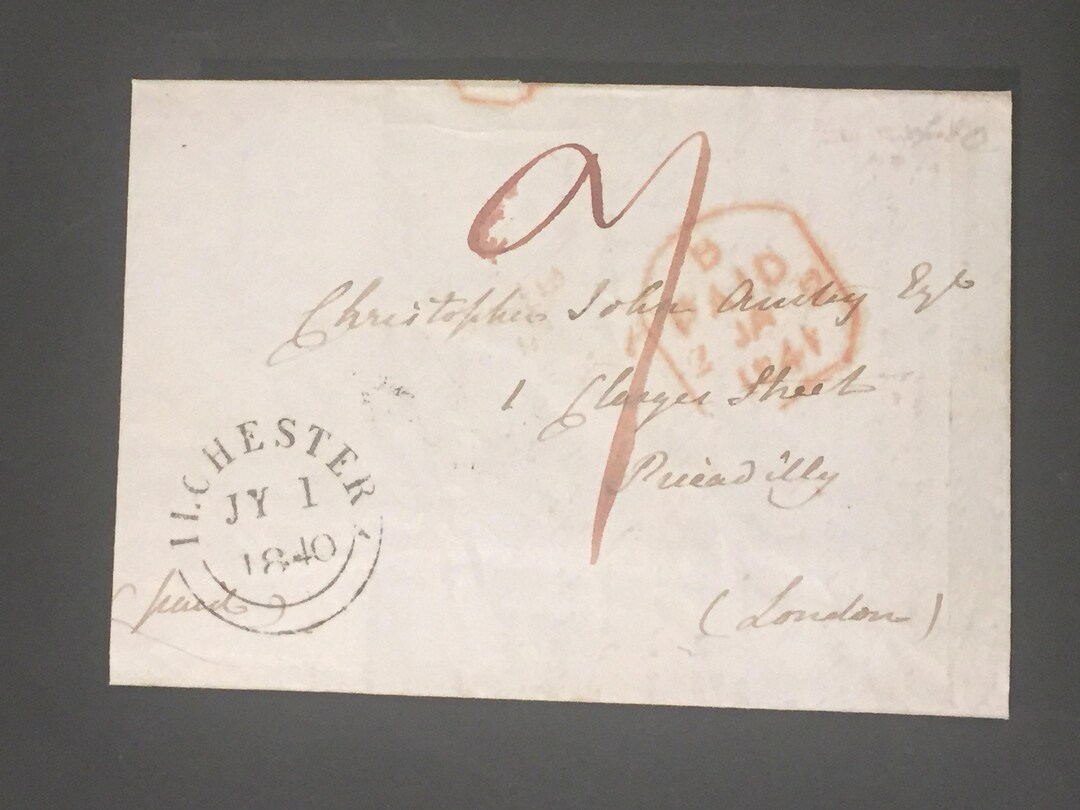 Victorian Postal History: 1840 Stamped Letter, Manchester to London - Etsy
