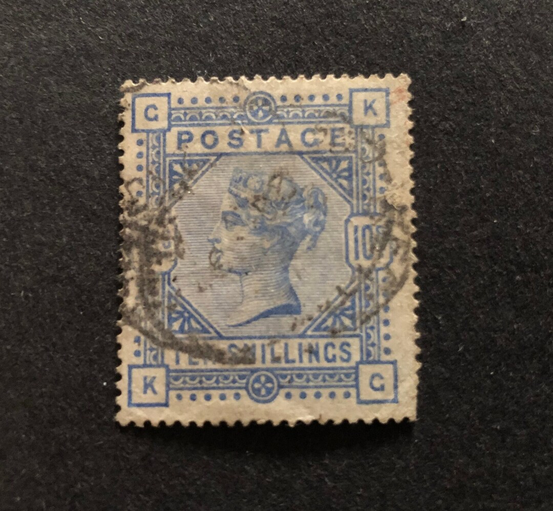 GB Queen Victoria 1883 1891 10 Shilling Large Anchor Watermark Stamp ...