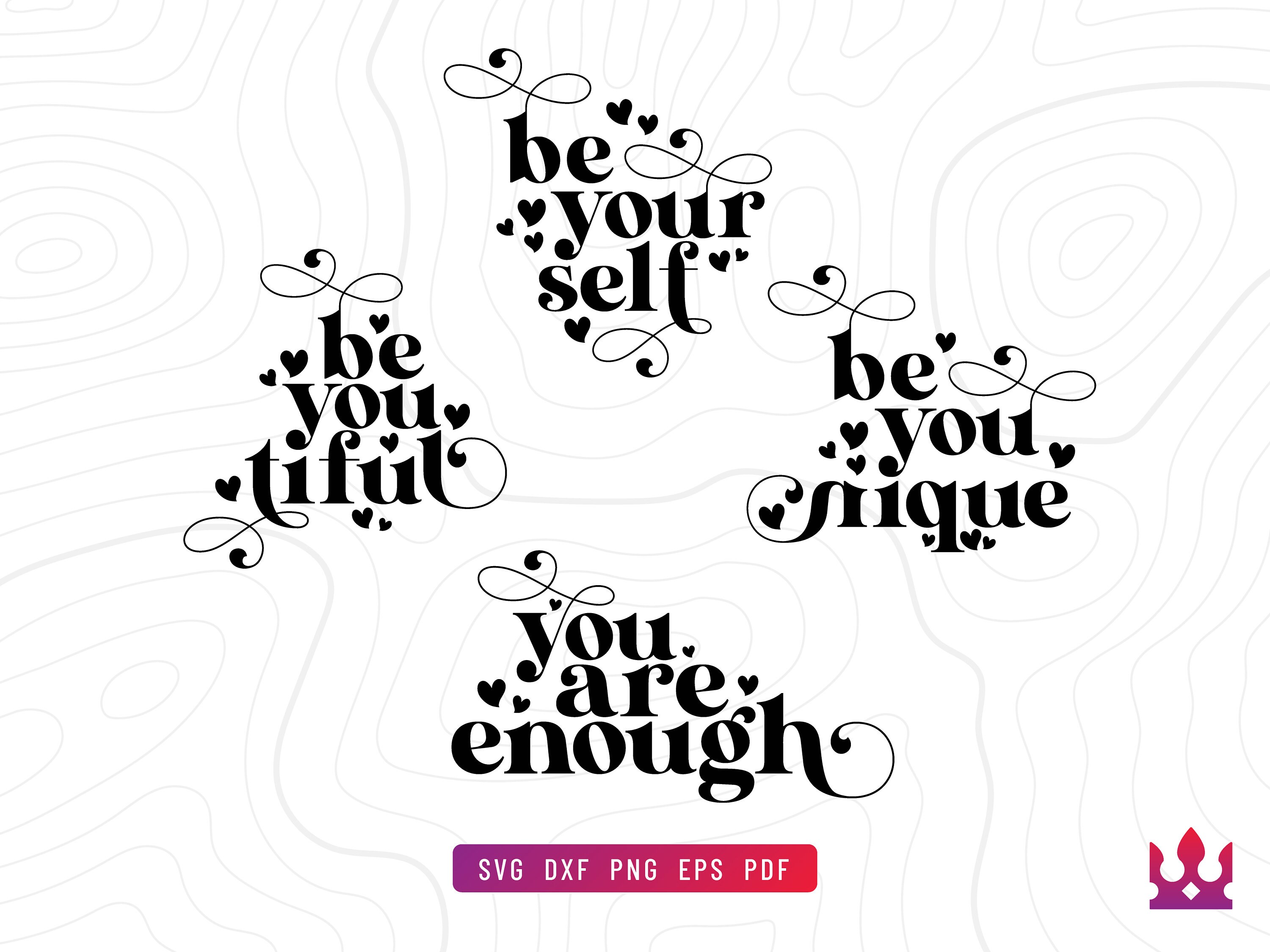Be You Bundle Clip Art SVG Cut File Includes Svg Dxf Eps - Etsy